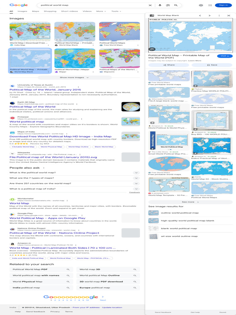 Free Political World Map Downloads | PDF | Map | Cartography