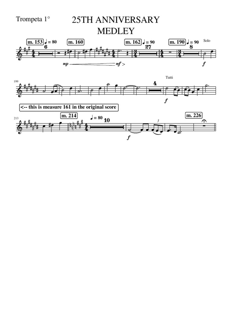 Zeldas Lullaby The Legend of Zelda 25th Anniversary Medley-B Trompete | PDF