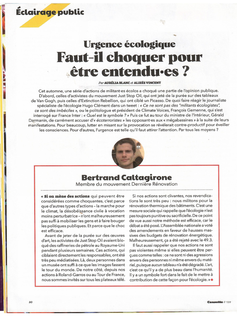 Debat - Choquer Pour Etre Entendu | PDF