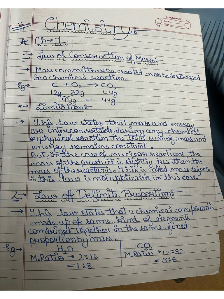 Chemistry Chapter 1 | PDF