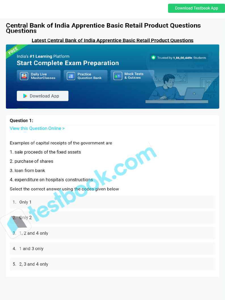 Central Bank of India Apprentice Basic Retail Prod 65e6d660a7de2bfe2d9d0e45 | PDF