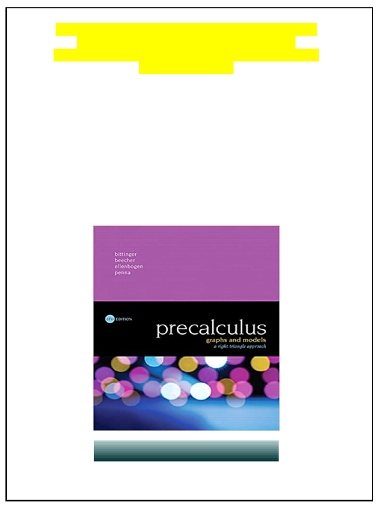 Solution Manual For Precalculus Graphs and Models A Right Triangle ...