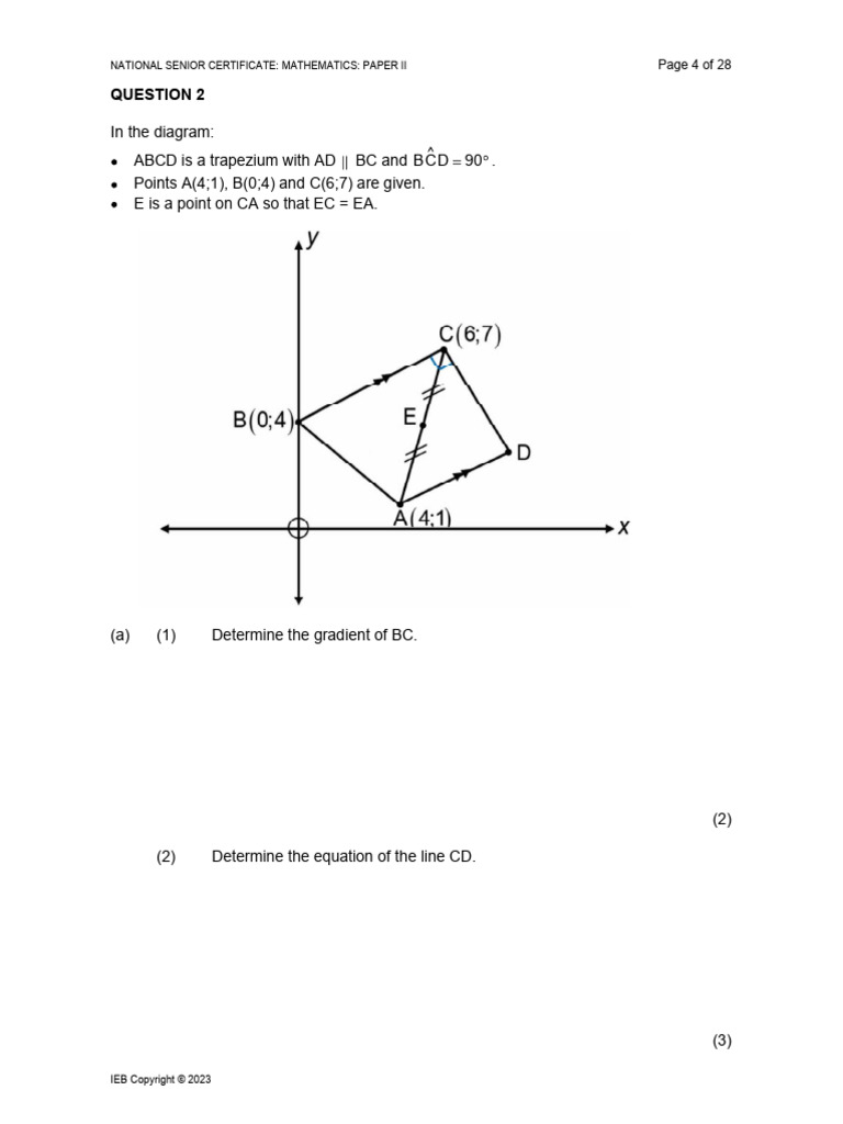 Trapezium Geometry and Trigonometry Problems | PDF | Trigonometry ...