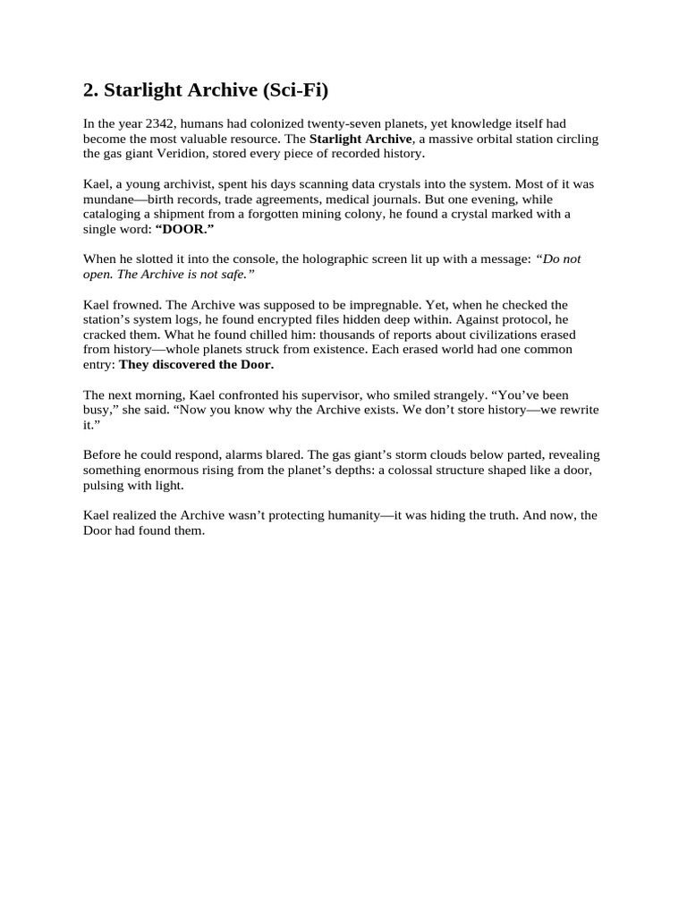 Starlight Archive (Sci-Fi) | PDF