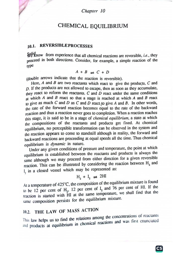 Chemical Equilibrium | PDF