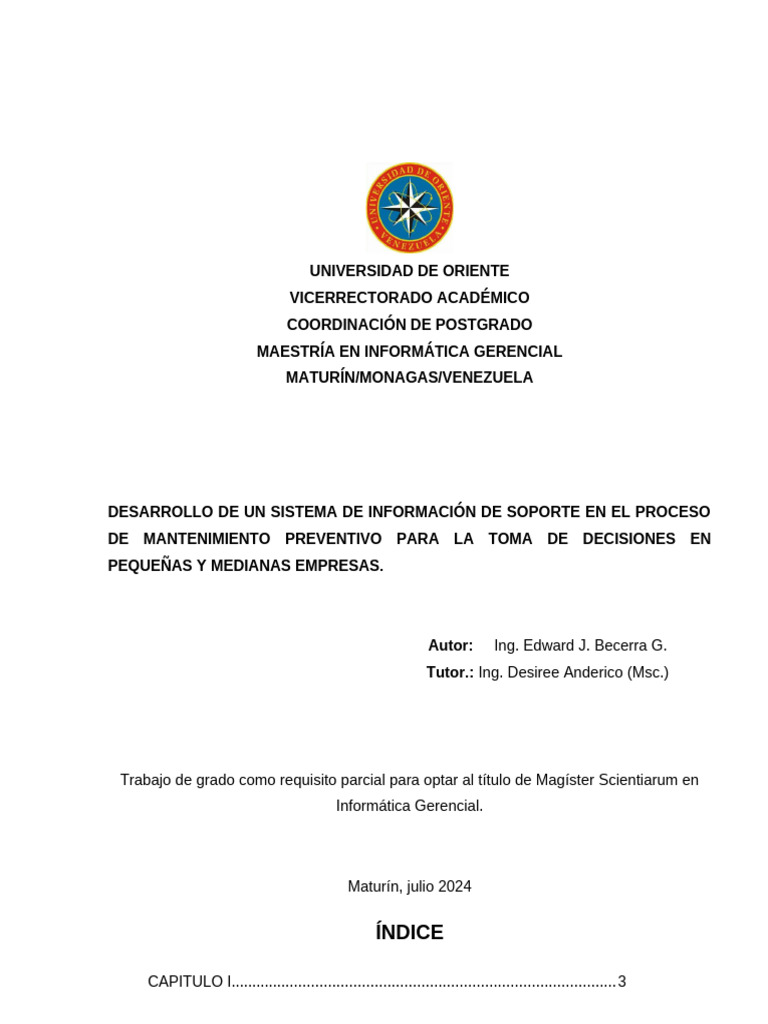 Sistema de Información para Mantenimiento PME | PDF | Racionalidad ...