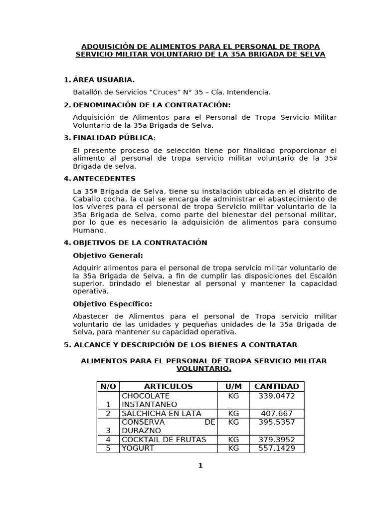 Requerimiento Jert Af 2023 - 06-10-2023 | PDF | Carne | Salchicha
