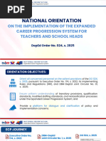 DRAFT DO - Guidelines On The Expanded Career Progression System and Reclass | PDF | Teachers