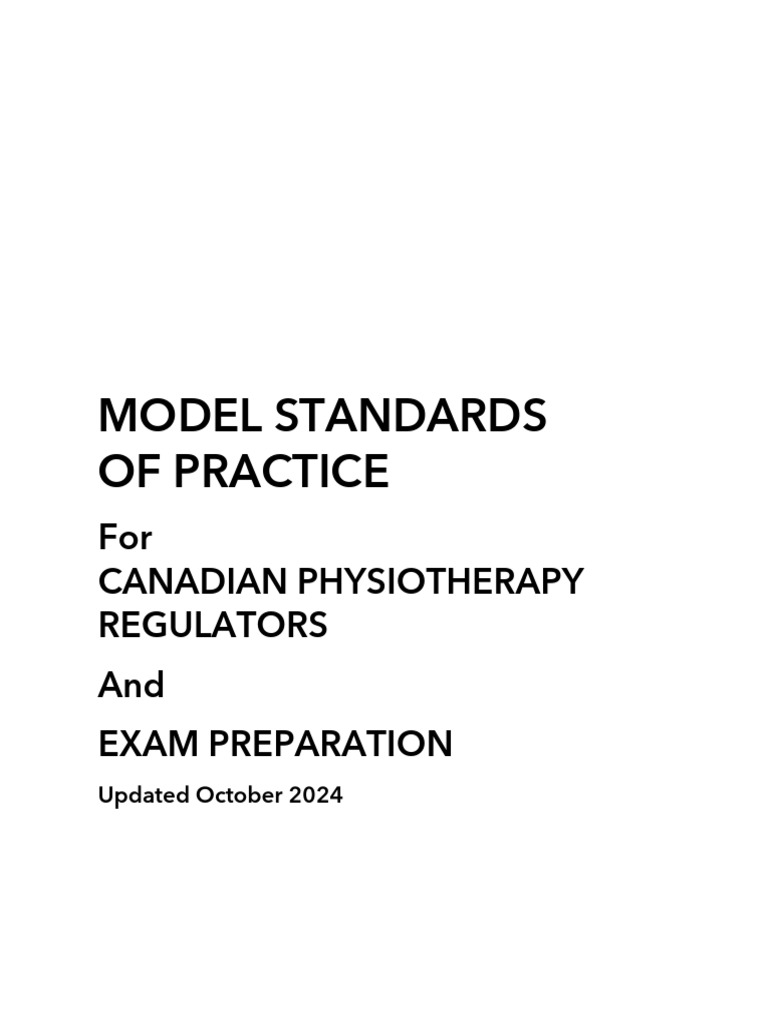 Model Standards of Practice | PDF | Physical Therapy | Conflict Of Interest