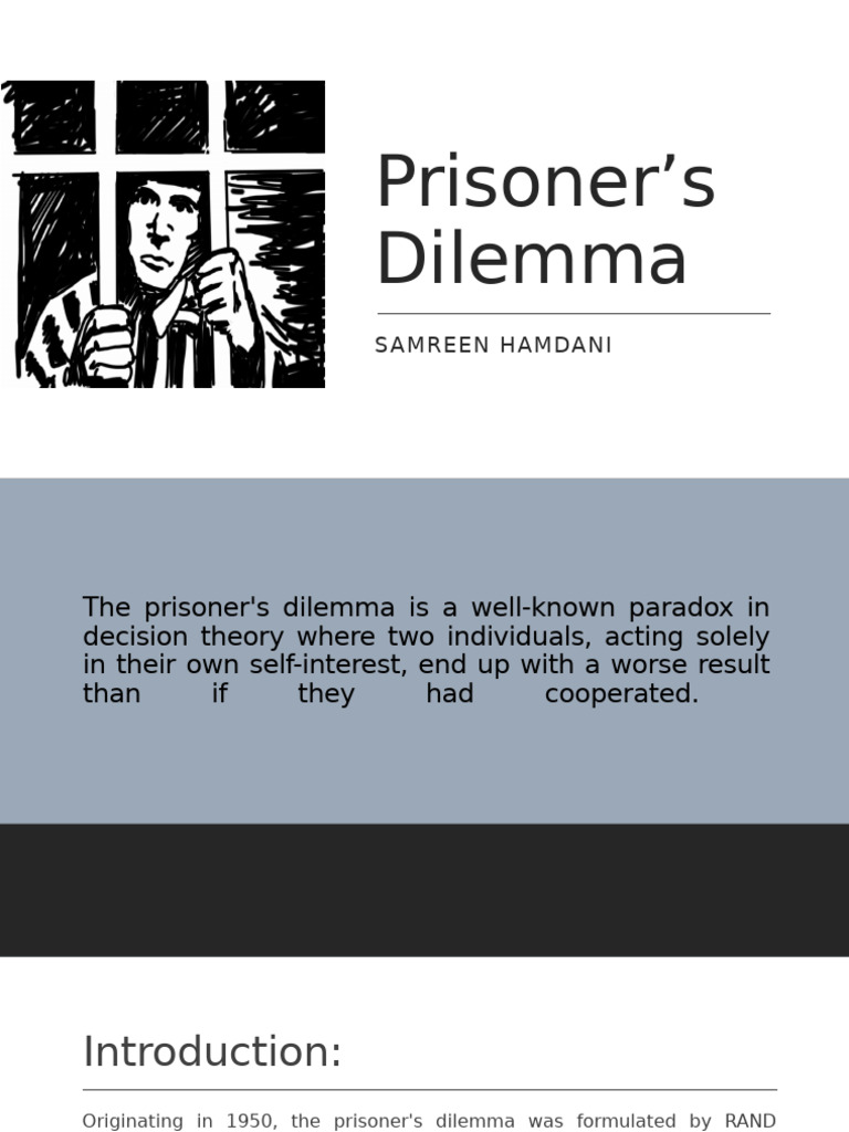Prisoner's Dilemma | PDF | Game Theory | Cooperation