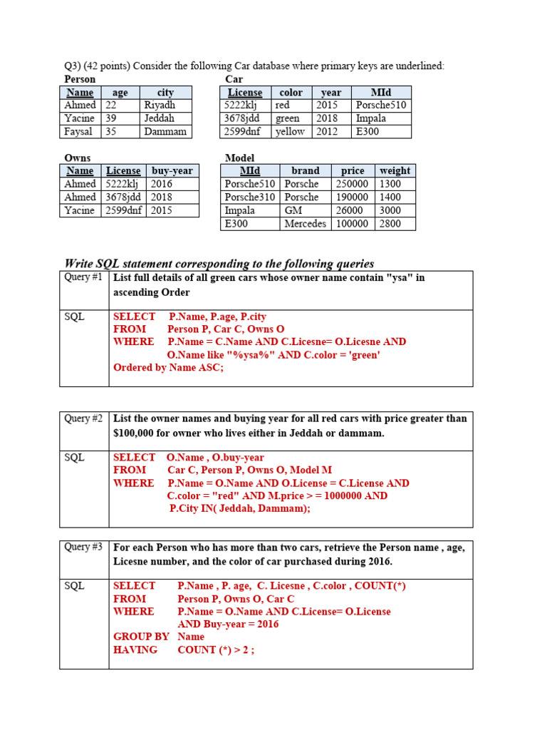 Queries | PDF | Data Management Software | Data Model