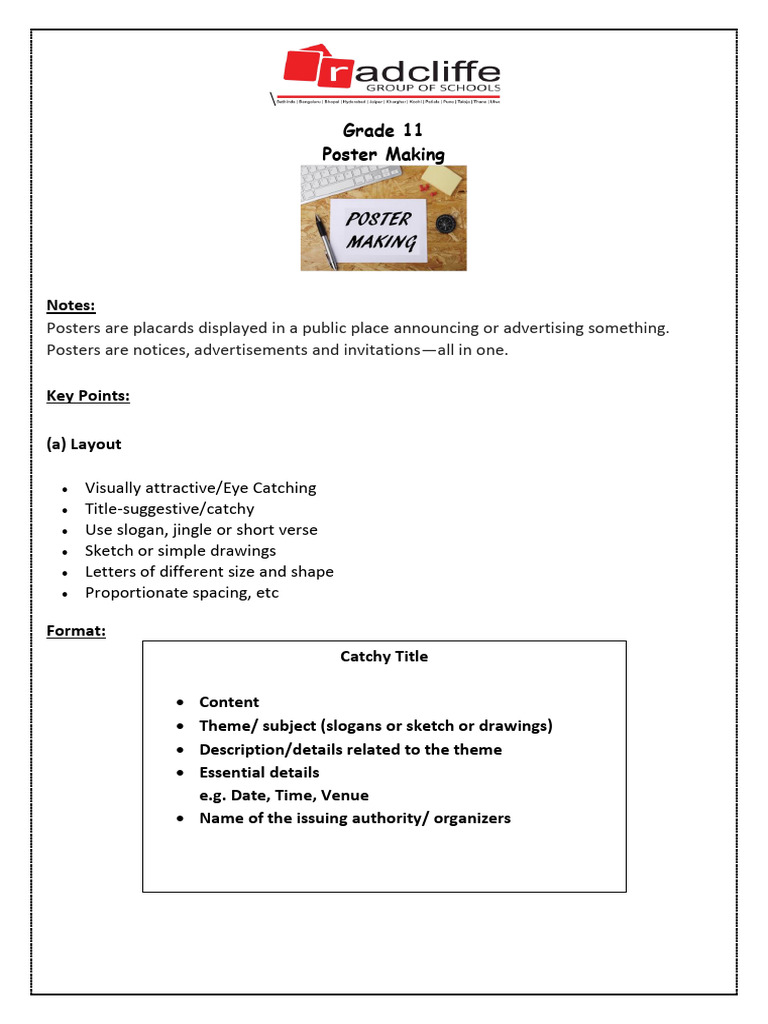Poster Making Guidelines for Students | PDF
