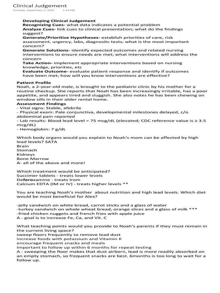 Clinical Judgement | PDF | Physical Examination | Lead