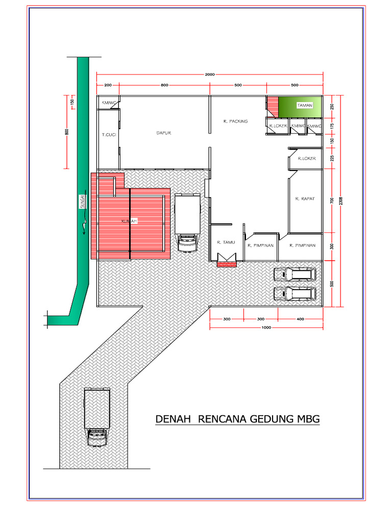 Denah Gedung MBG Jelbuk-Model | PDF