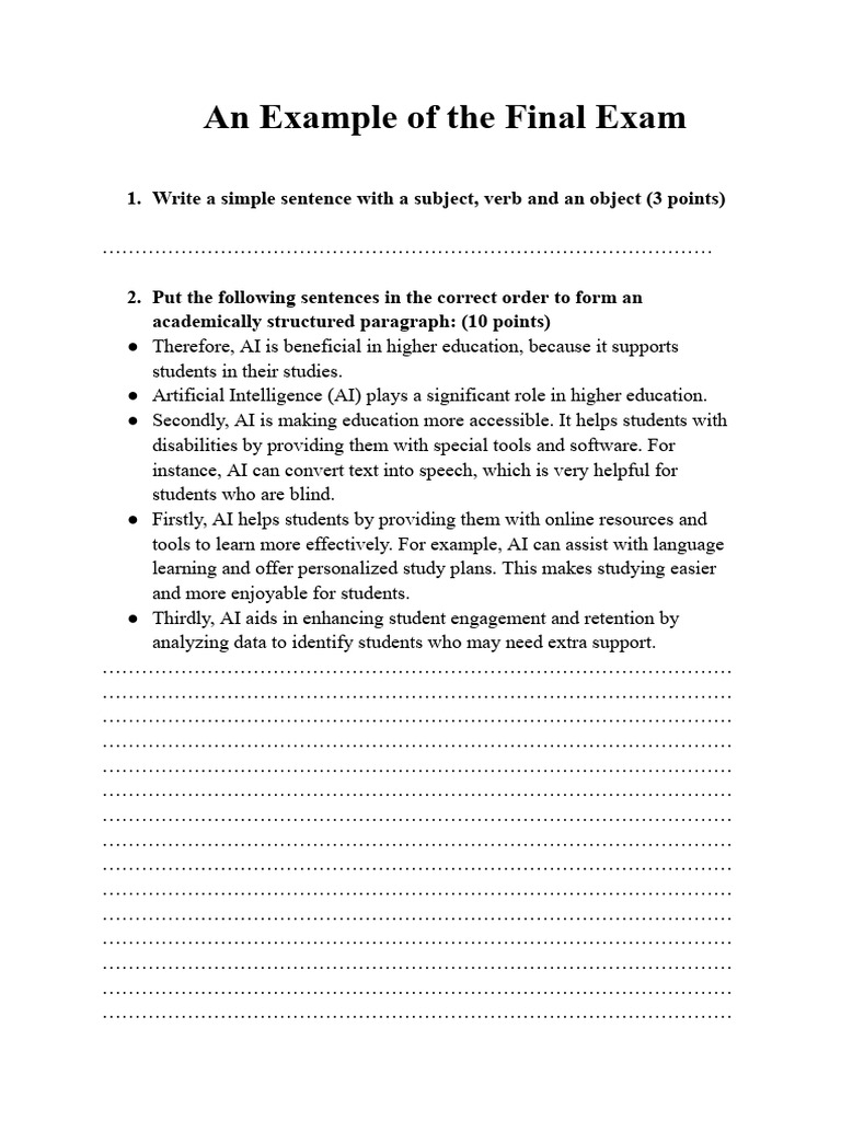 Final Exam: Language & AI in Education | PDF | Artificial Intelligence ...