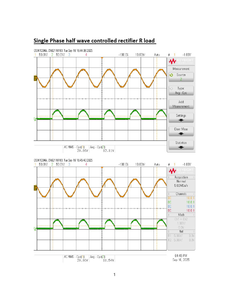 Single Phase Half Wave Controlled Rectifier R Load | PDF