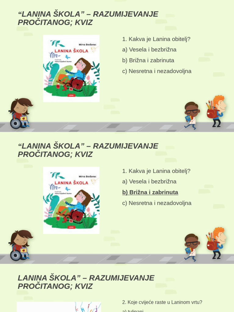 Lanina Škola - Kviz - 2 Verzija | PDF