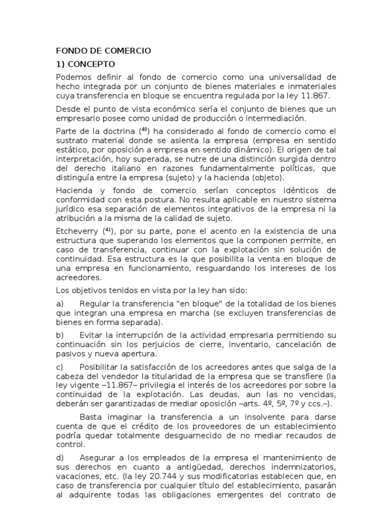 Fondo de Comercio | PDF | Patentar | Propiedad
