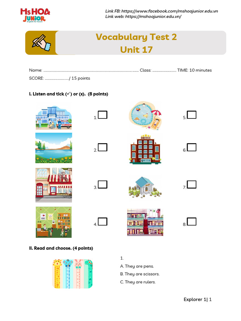 Vocab Test 2 - Unit 17 - Lesson 2 | PDF | Chess Theory | Chess