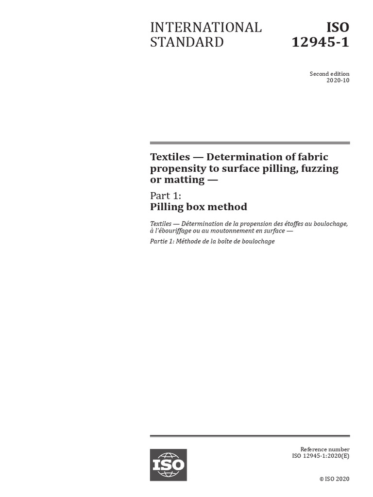 ISO 12945-1-2020 | PDF | International Organization For Standardization ...