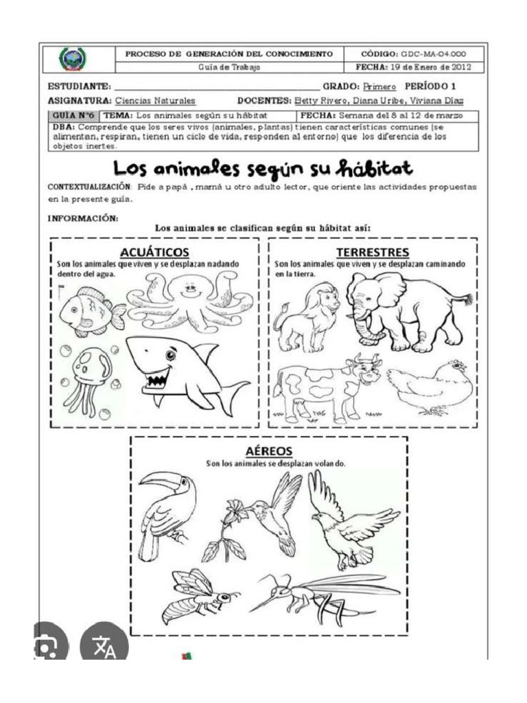 Naturaleza Los Animales | PDF