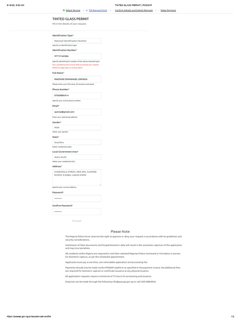 Tinted Glass Permit Application Guide | PDF | Identity Document | Privacy