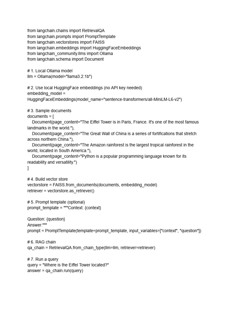 Running A Simple Rag Model in Ollama | PDF