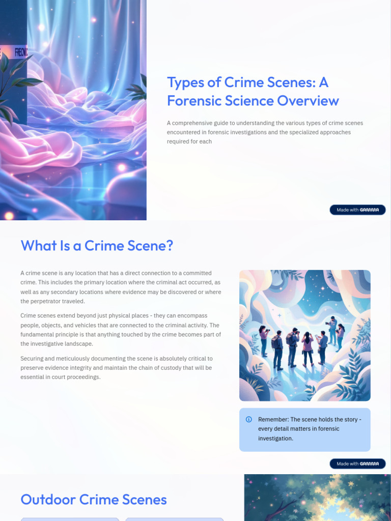 Understanding Crime Scene Types | PDF | Crime Scene | Criminology
