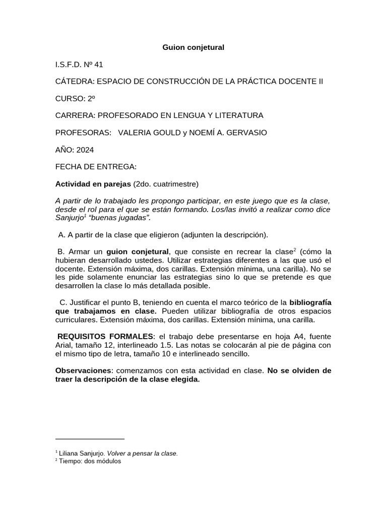 Guion Conjetural | PDF