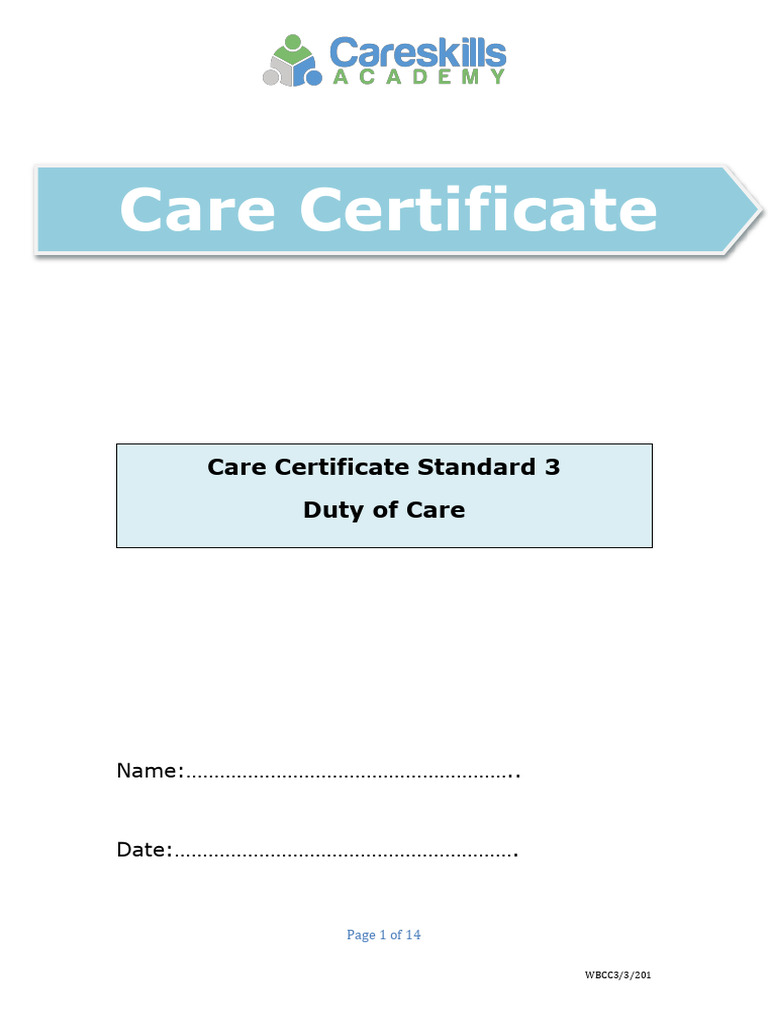 3 Standard 3 Duty of Care Workbook - Editable | PDF | Copyright | Learning