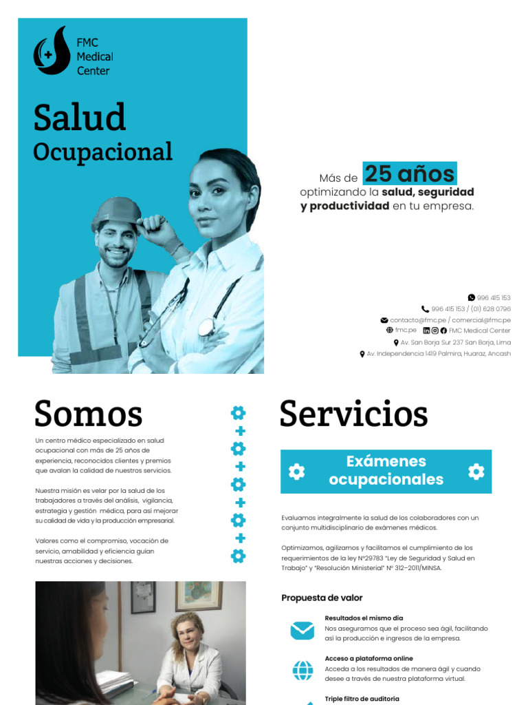 FMC Medical Center: Salud Ocupacional en Huaraz | PDF