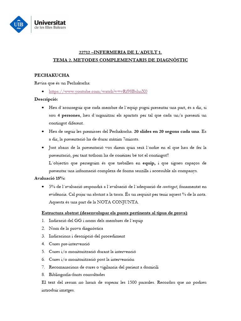 Instruccions Pechakucha | PDF