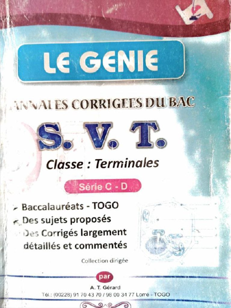 Livre Sujets Corrig閟 SVT Terminale C Et D 2008-2020 | PDF