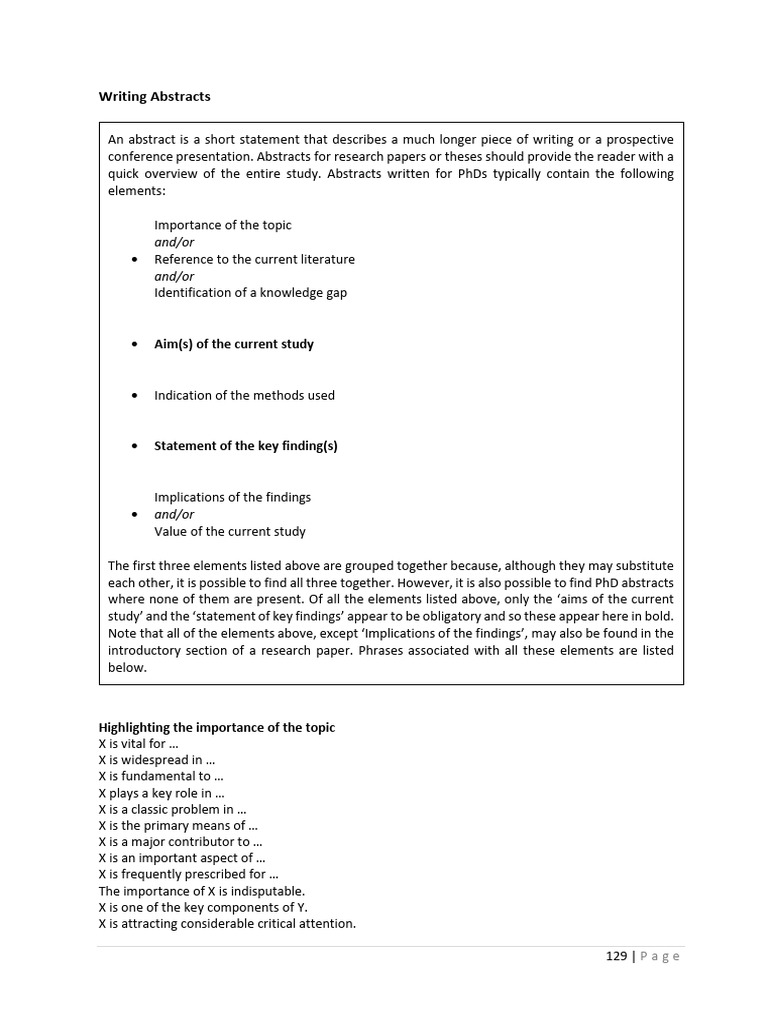 Writing Effective Research Abstracts | PDF | Quantitative Research ...