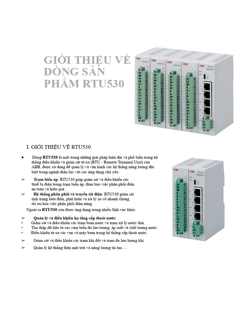 Gioi Thieu RTU 530 Hitachi (ABB) | PDF
