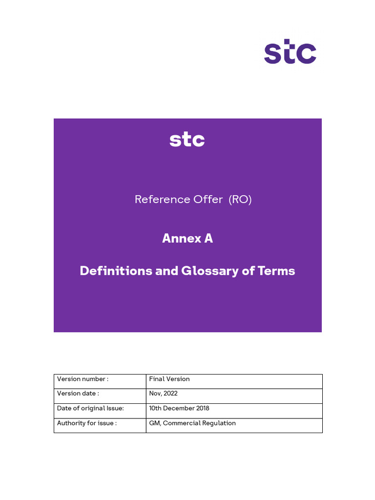 2 Annex A Glossary of Terms - Nov 2022 | PDF | Computer Network ...