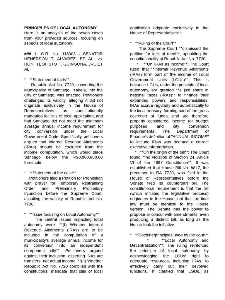 Locgov - Principles of Local Autonomy-Creation-Conversion Case Briefs ...