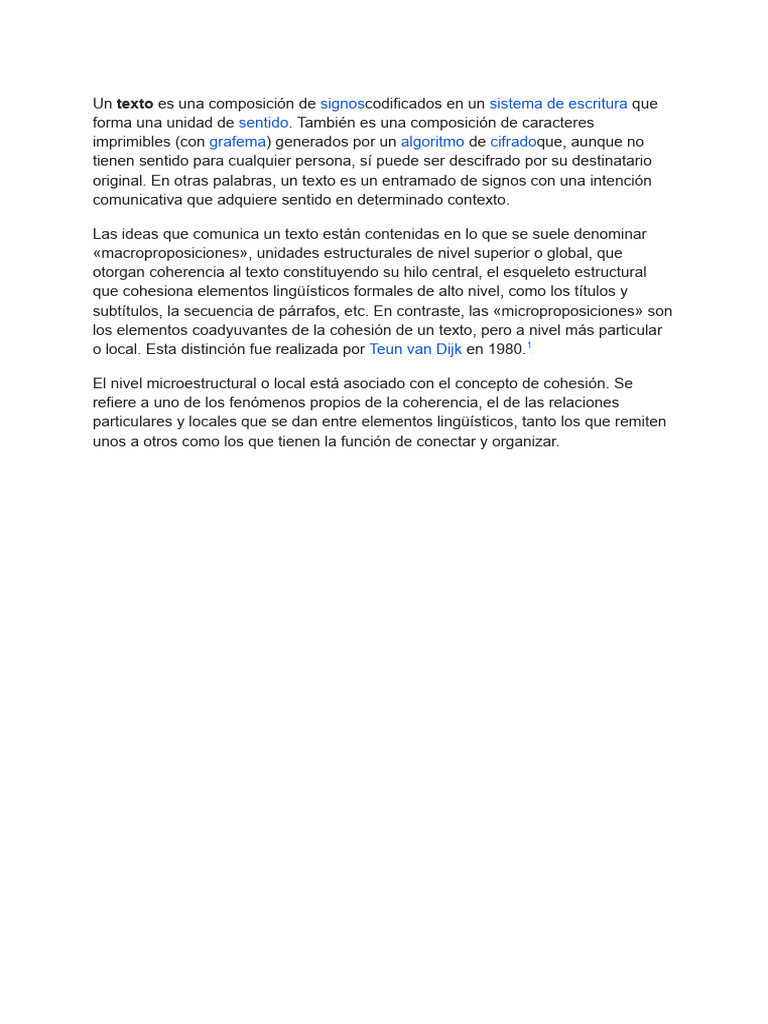 Estructura y cohesión en textos escritos | PDF