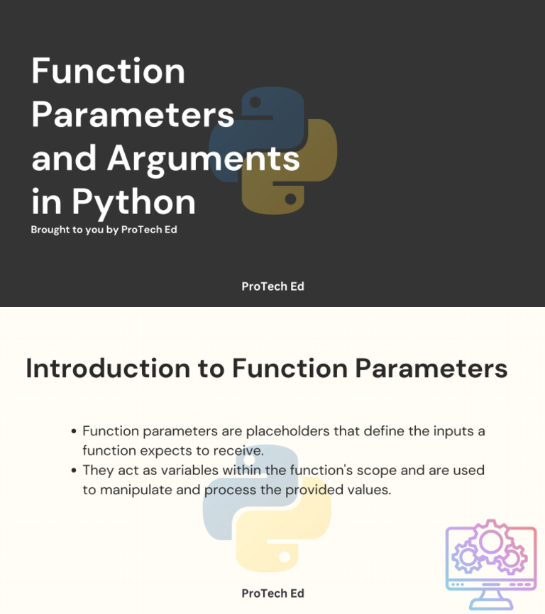 24 Function Parameter and Arguments in Python | PDF
