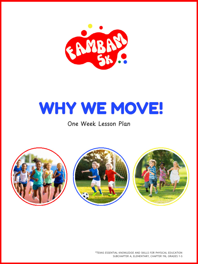 Week-Long PE Lesson Plan for Kids | PDF | Lesson Plan | Physical Education