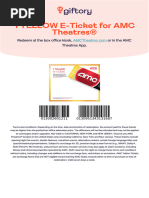 AMC e-Ticket and Gift Card Redemption | PDF | Ticket (Admission) | Payments