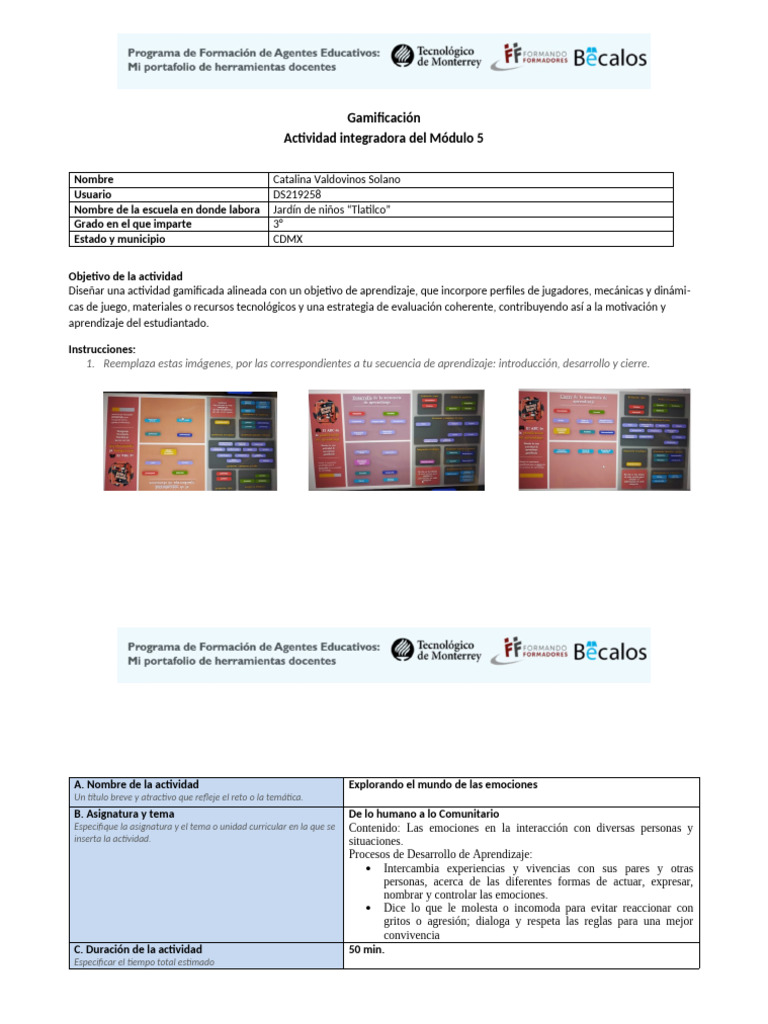 M5 - Actividad Integradora | PDF | Aprendizaje | Las emociones