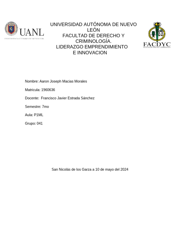Pia Aaron Joseph Macias Morales | PDF | Liderazgo | Empatía
