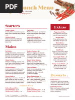 TDH Menu Oct 23B | PDF | Indian Cuisine | Food And Drink Preparation