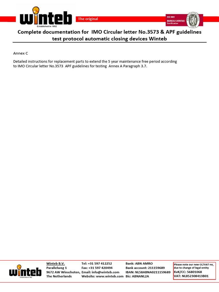 ANNEX C - Detailed Instructions For Replacement Parts To Extend The 5 ...