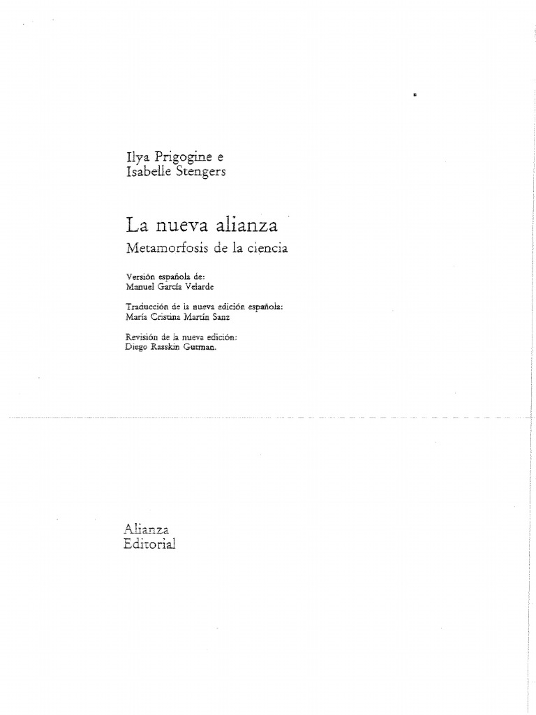 10 - Prigogine - La Nueva Alianza | PDF