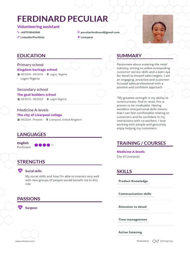 Ferdina RD Peculiar Resume | PDF | Cognition | Learning
