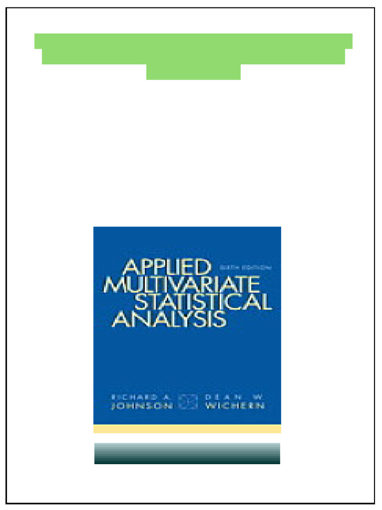 Solutions Manual to accompany Applied Multivariate Statistical Analysis ...