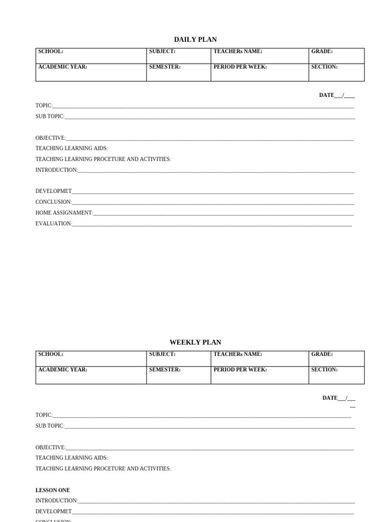 Sample Catch-Up Plan for Teachers | PDF | Homework | Education Reform