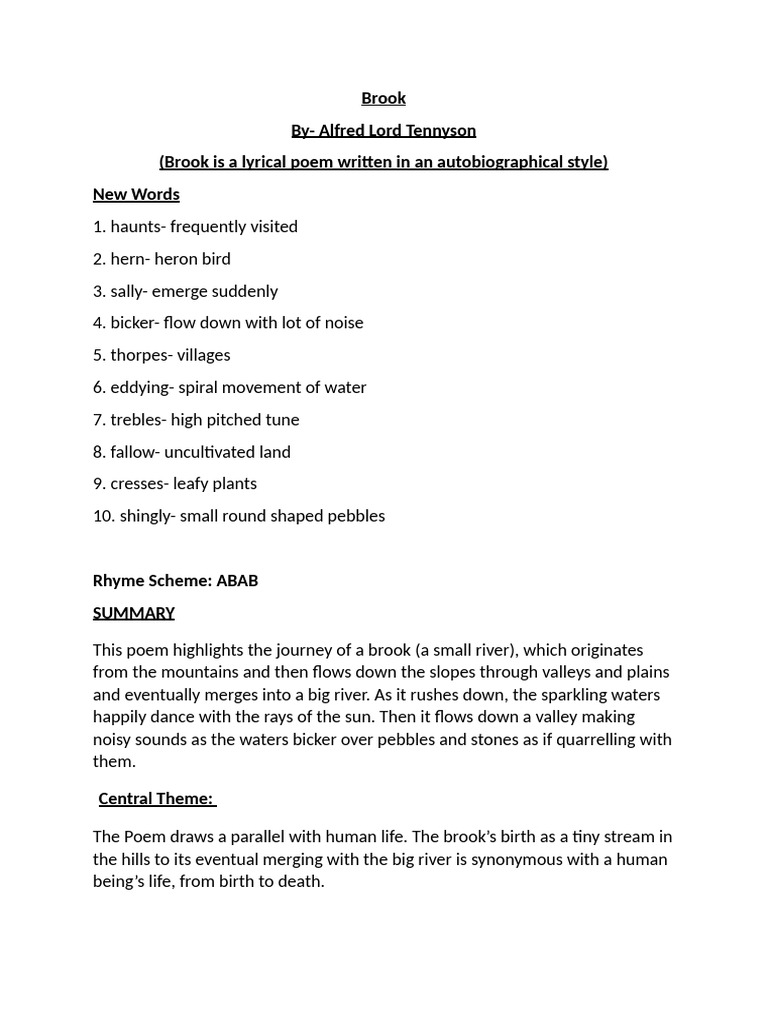 Poem Brook | PDF | Poetry